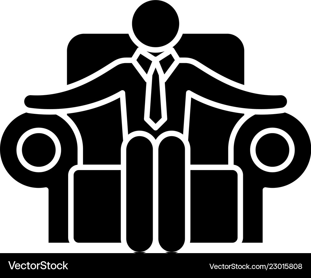 Ceo black icon sign on isolated background Vector Image