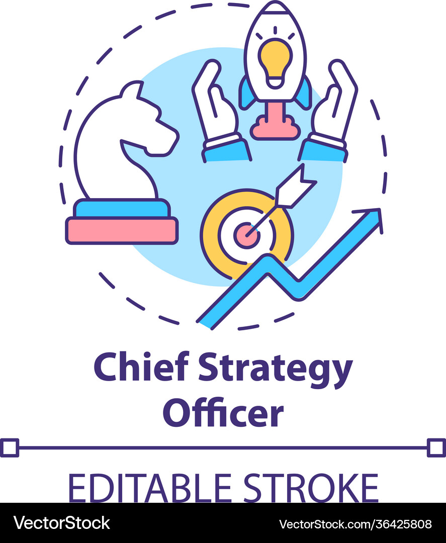 Chief strategy officer concept icon Royalty Free Vector