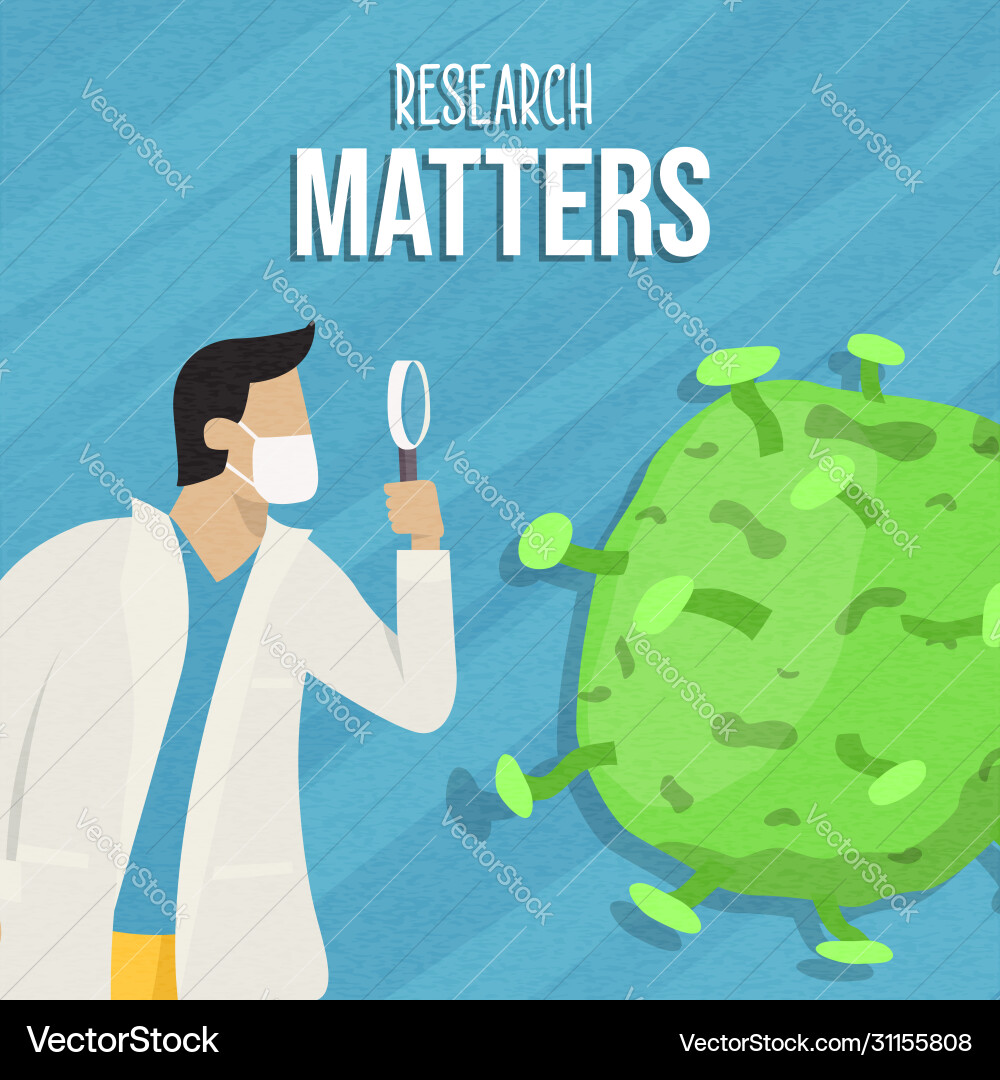 Coronavirus medicine science research concept Vector Image