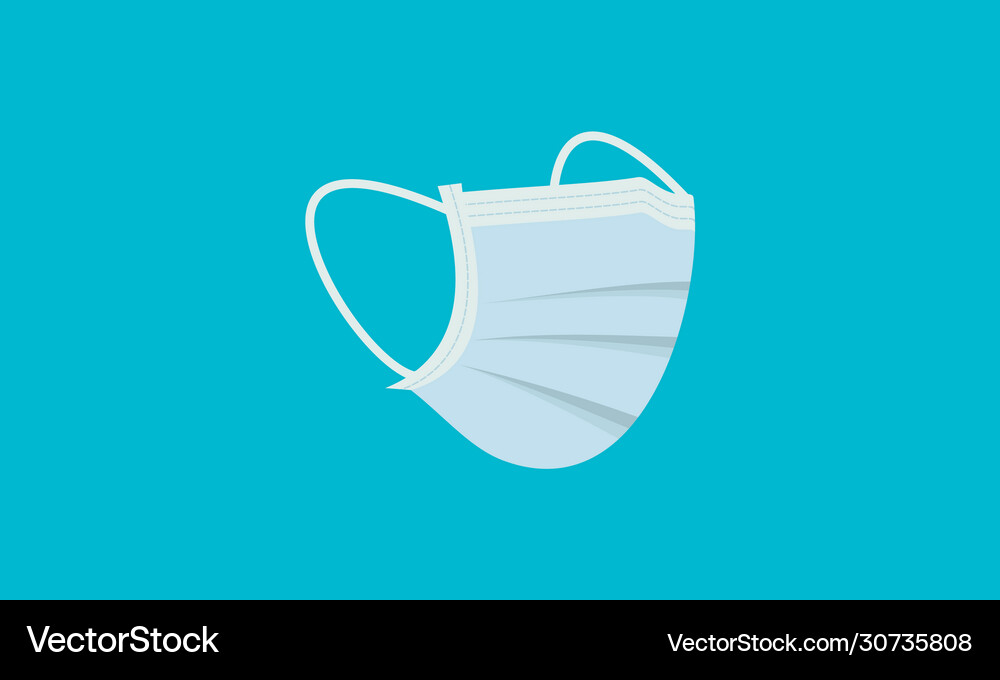 Flat design medical mask logo concept Royalty Free Vector