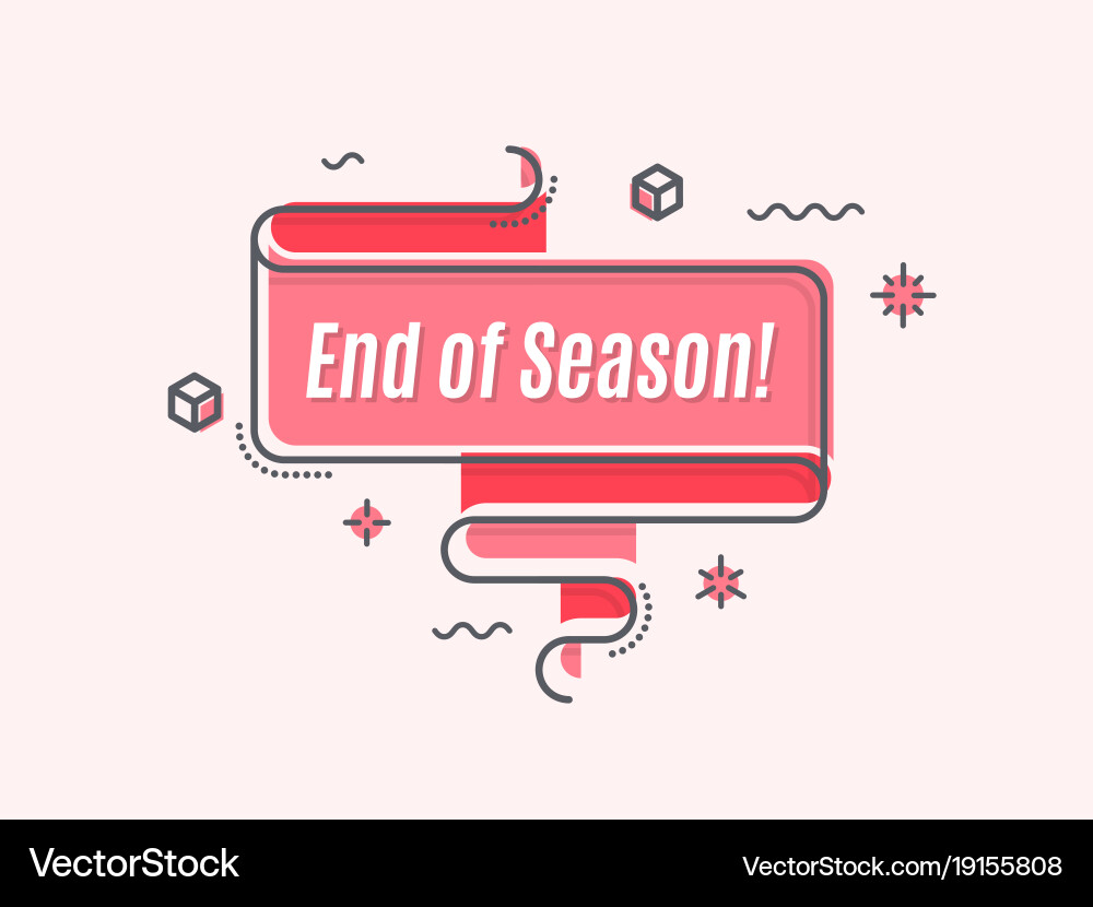 Flat linear promotion ribbon banner scroll price Vector Image