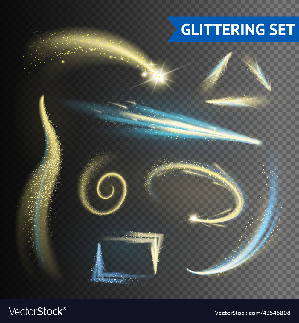 Gold glittering elements Royalty Free Vector Image