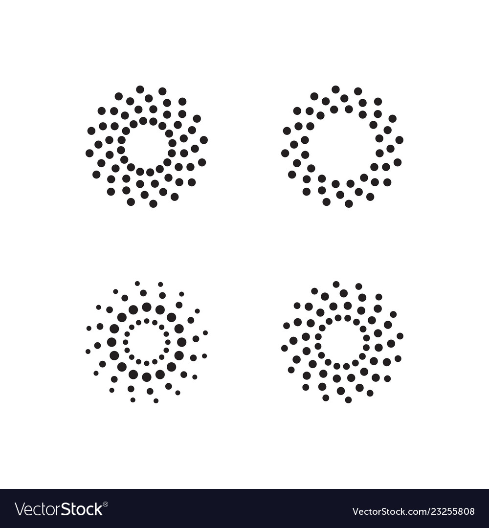 Halftone dots forms Royalty Free Vector Image - VectorStock