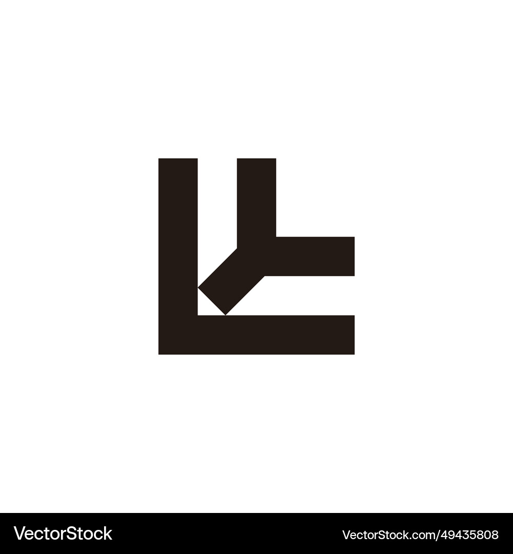 Letter ly square geometric symbol simple logo Vector Image