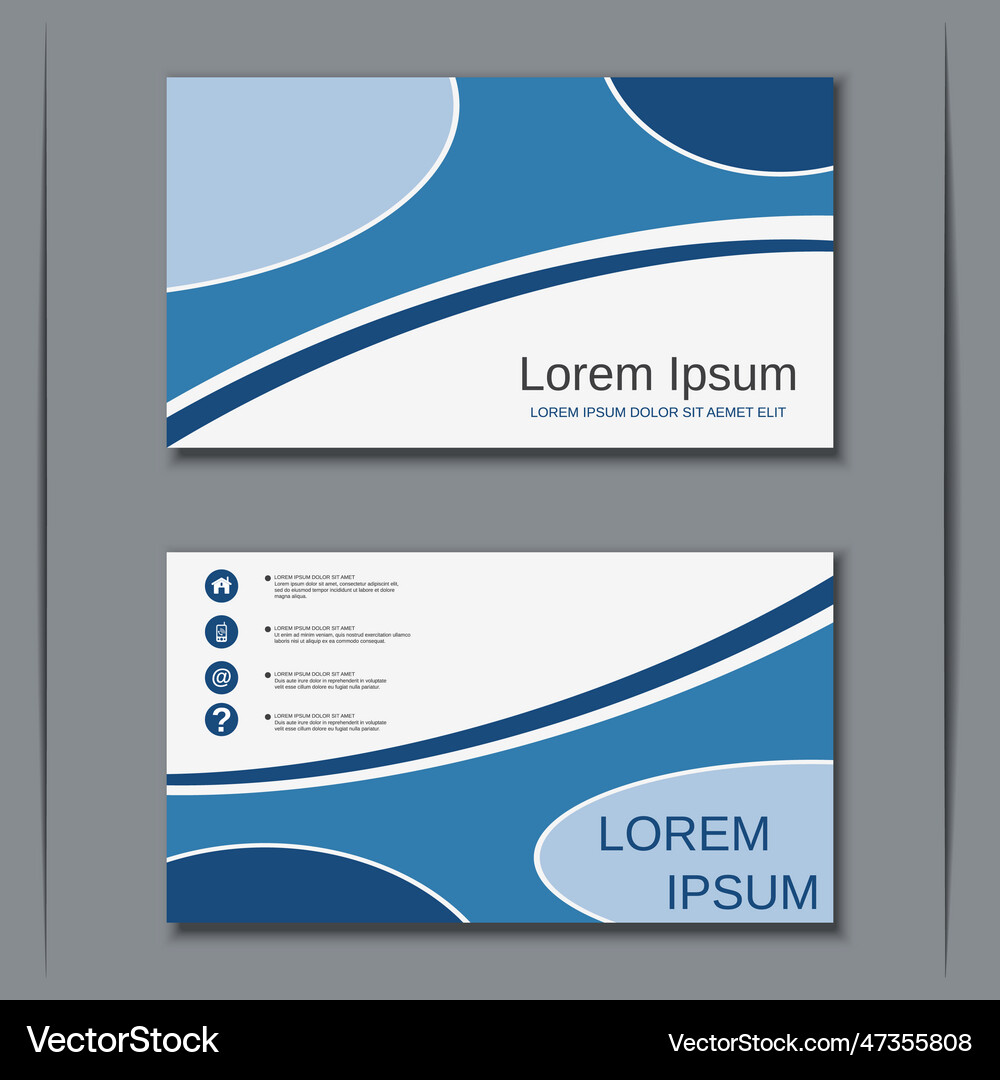 Modern business visiting card design template Vector Image