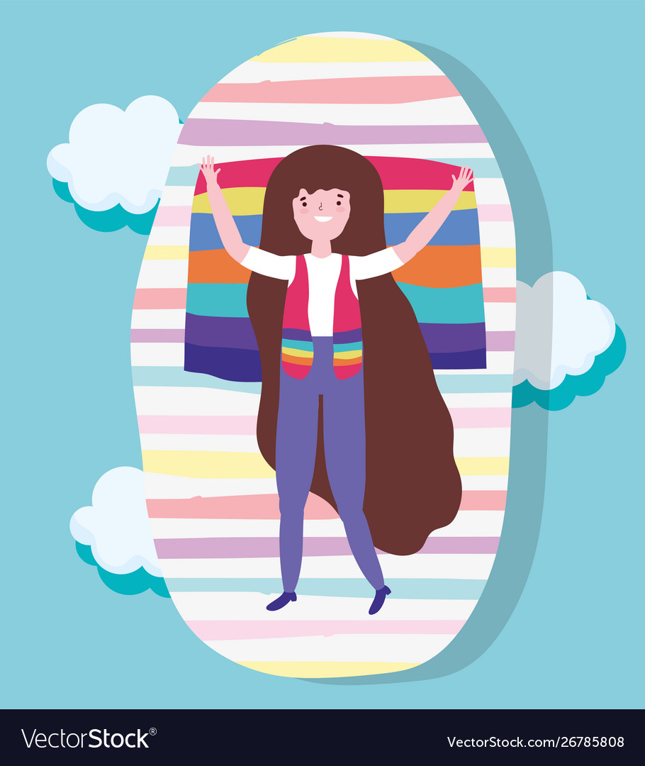 People community lgbtq flat design Royalty Free Vector Image