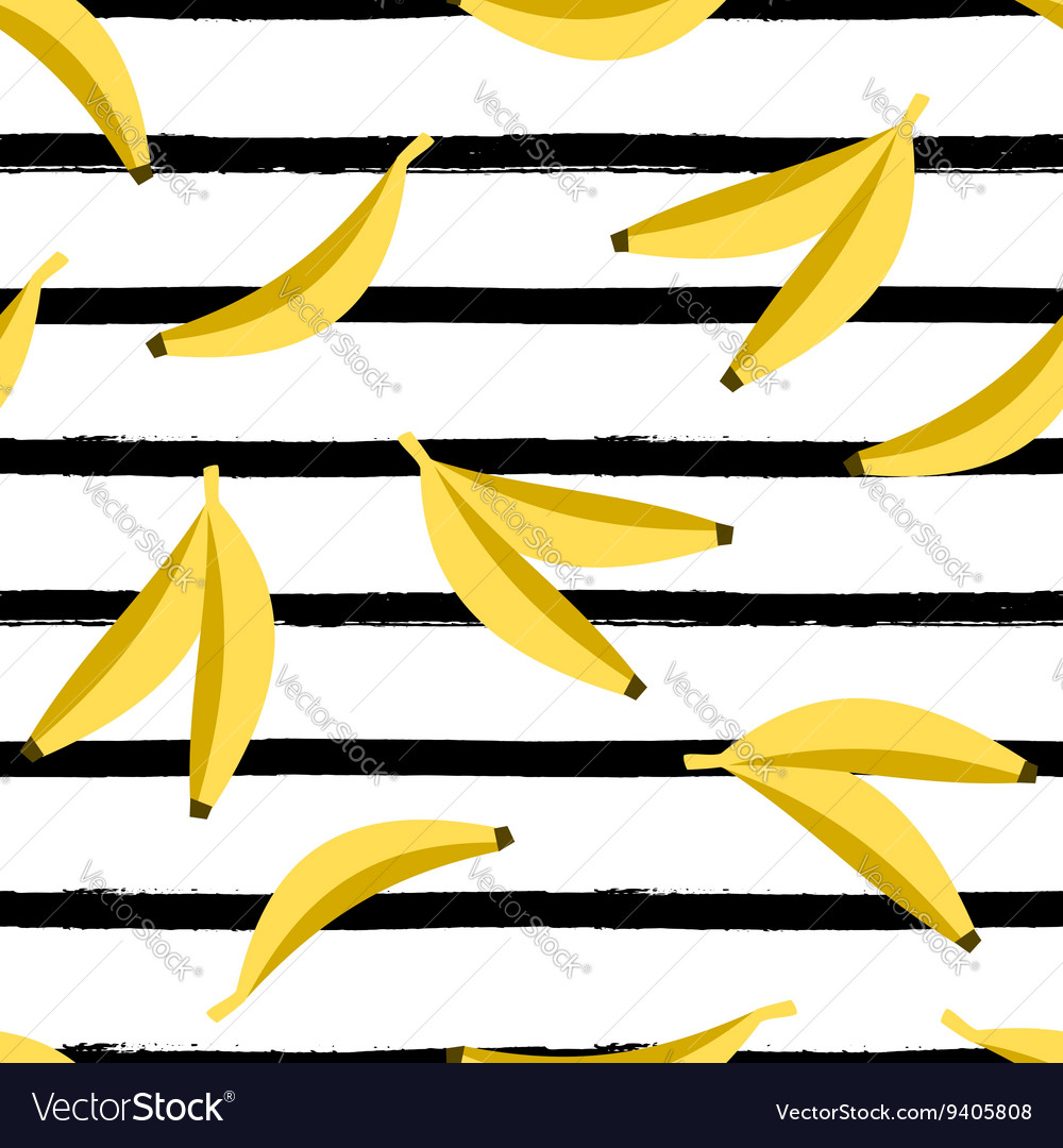 Seamless bananas pattern Royalty Free Vector Image