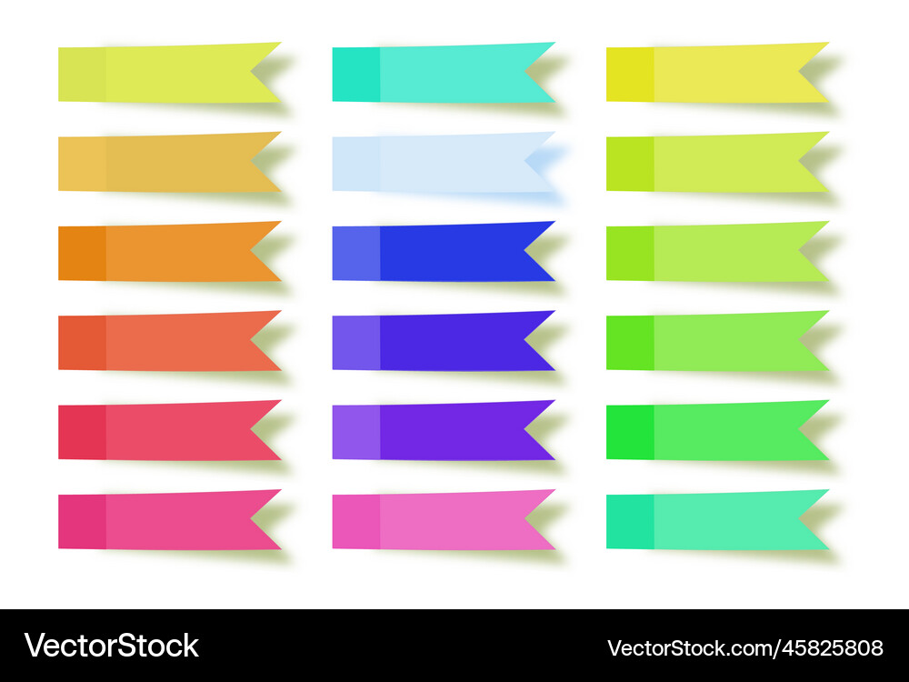 Sticky notes collection of colorful Royalty Free Vector