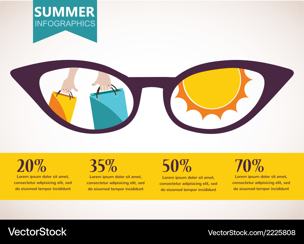 Summer sale infographics Royalty Free Vector Image