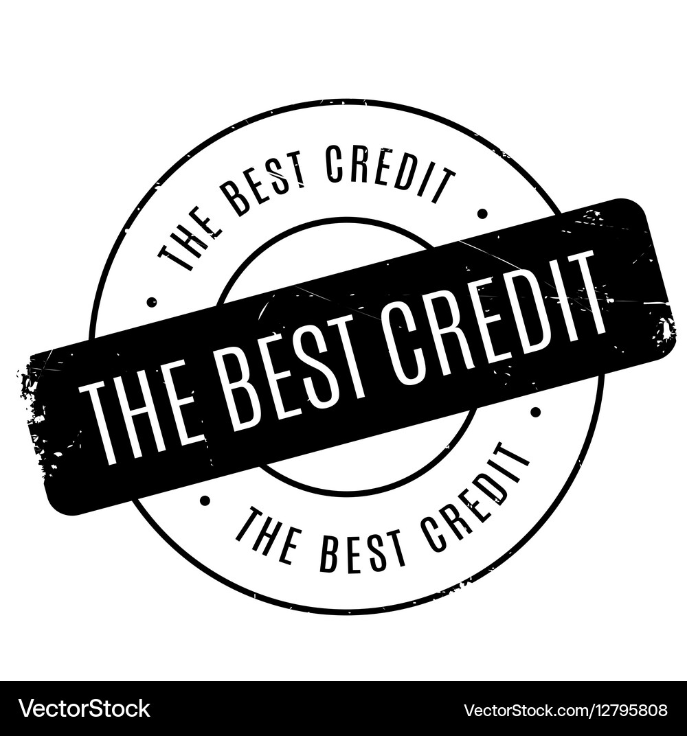 The best credit rubber stamp Royalty Free Vector Image