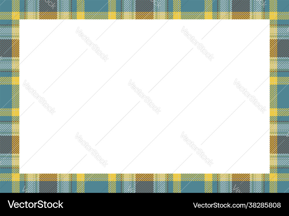Vintage frame scottish border pattern retro Vector Image