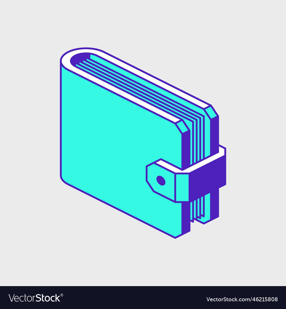 Wallet isometric Royalty Free Vector Image - VectorStock Wallet isometric Royalty Free Vector Image - VectorStock