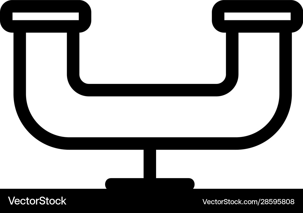 Water pipe icon isolated contour symbol Royalty Free Vector