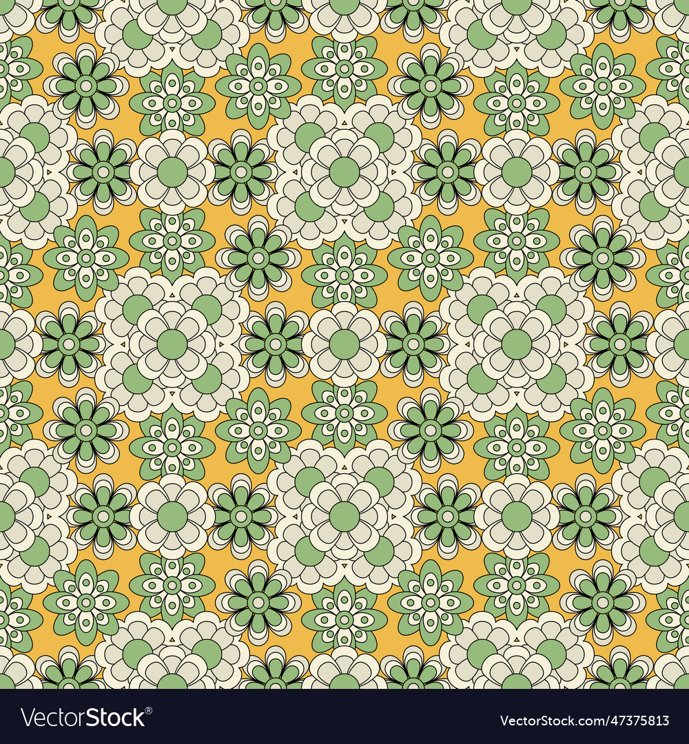 Abstract seamless flower pattern repeat pattern Vector Image