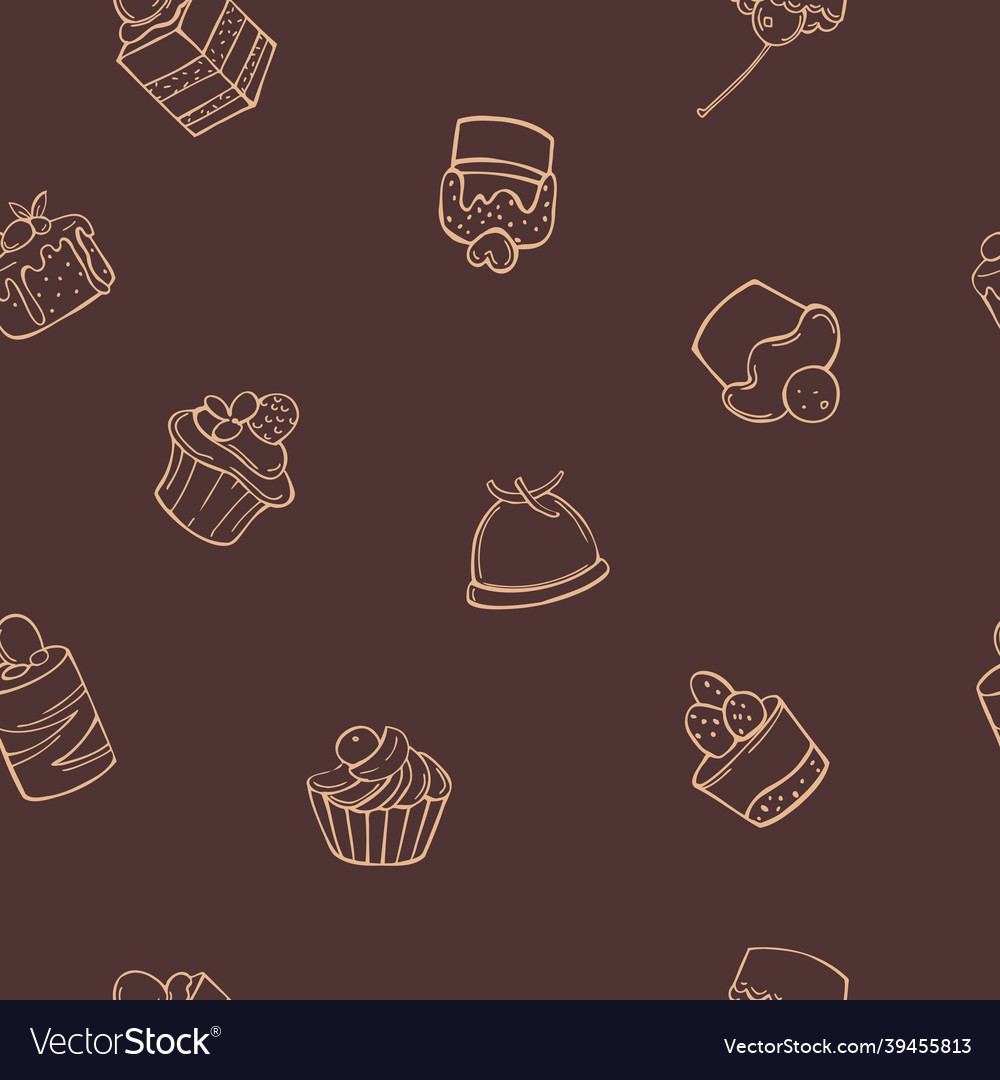 Bakery products pattern Royalty Free Vector Image