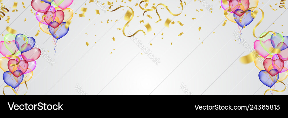 Festive birthday background with balloon Vector Image
