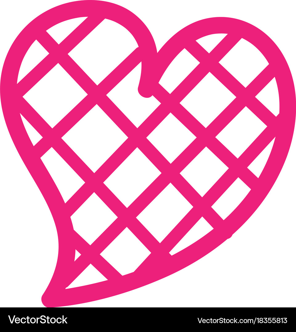 Heart love square design romance passion Vector Image