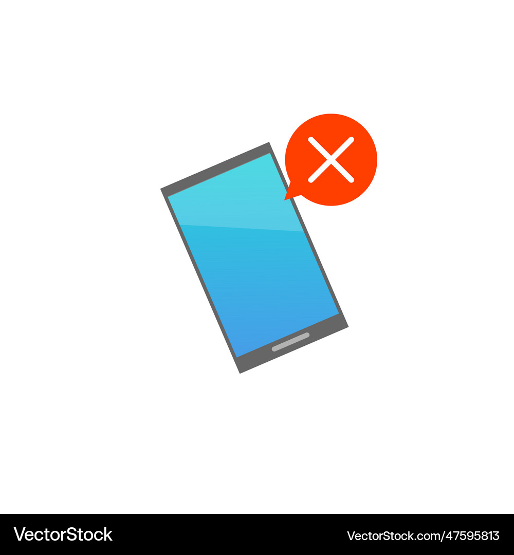 No cell phone sign icon no talking and calling Vector Image