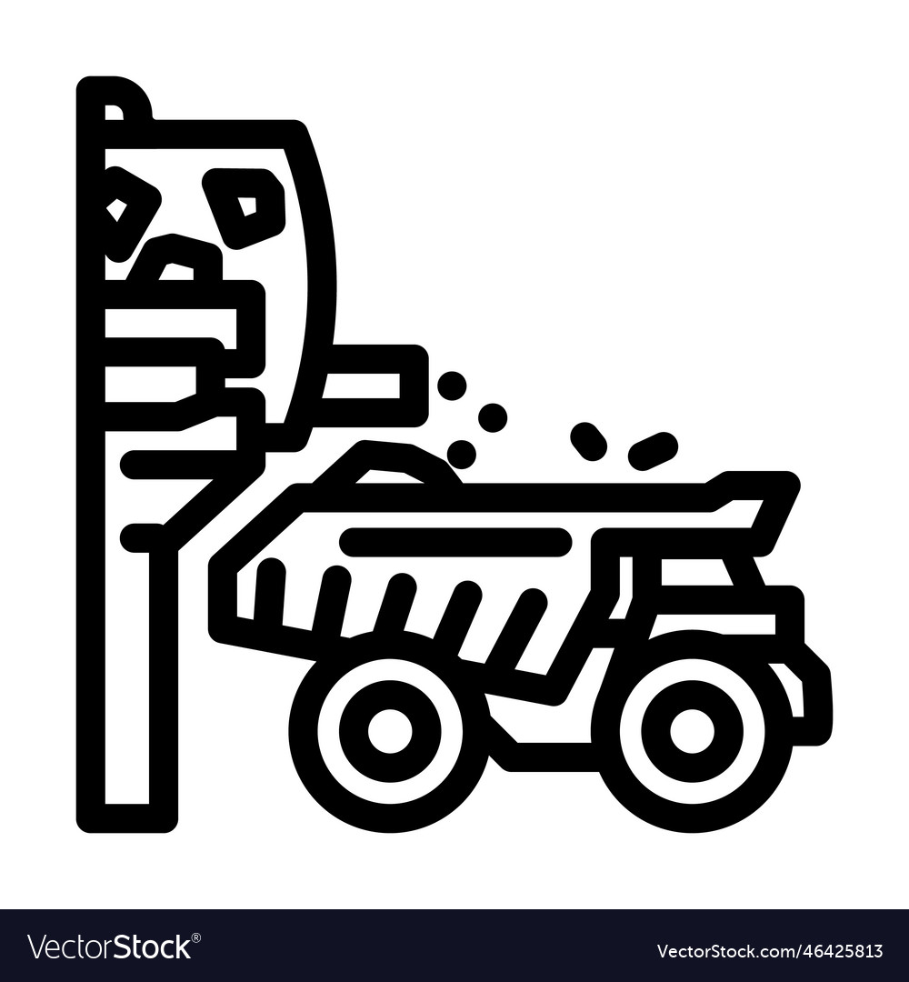 Oxide ore processing copper line icon Royalty Free Vector