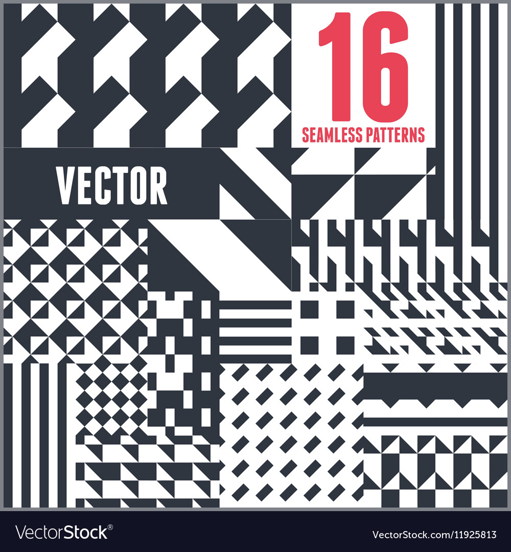 Pattern set Royalty Free Vector Image - VectorStock