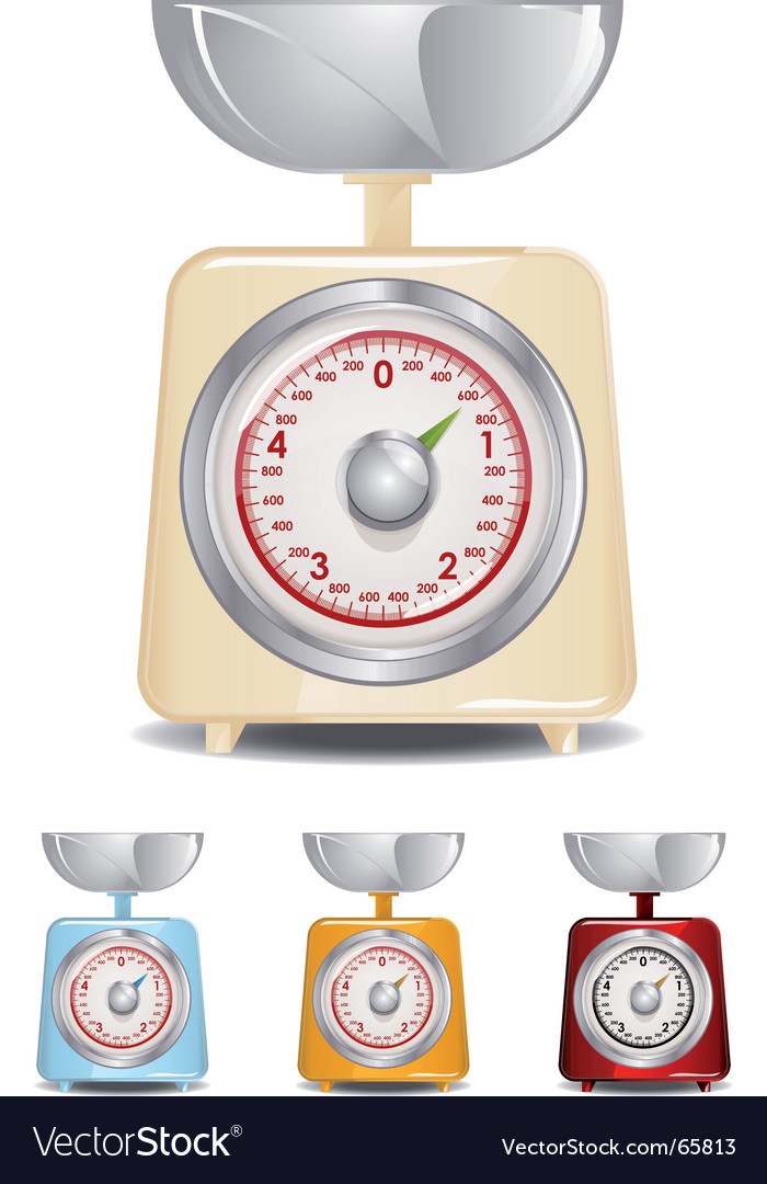 Retro Kitchen Scale Royalty Free Vector Image - VectorStock