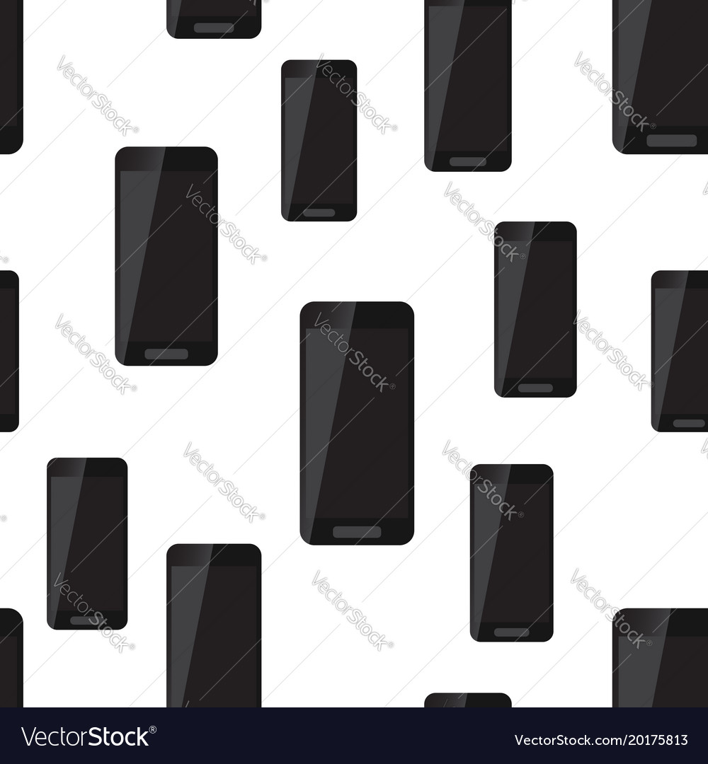 Smartphone seamless pattern background business Vector Image
