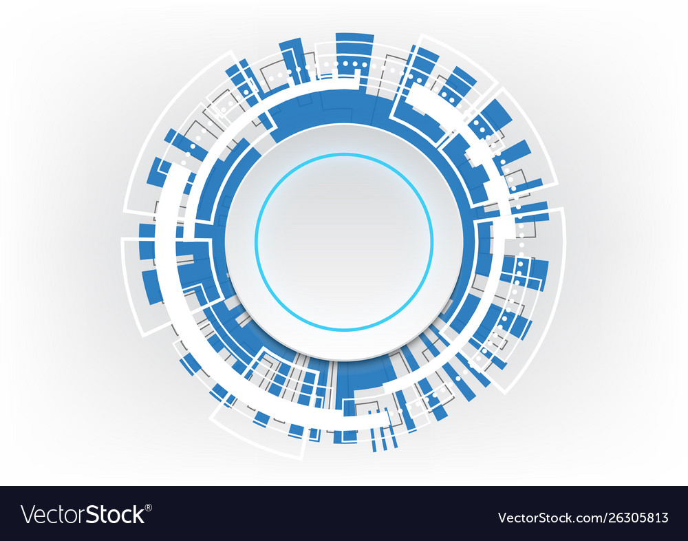 Technology abstract circle background Royalty Free Vector