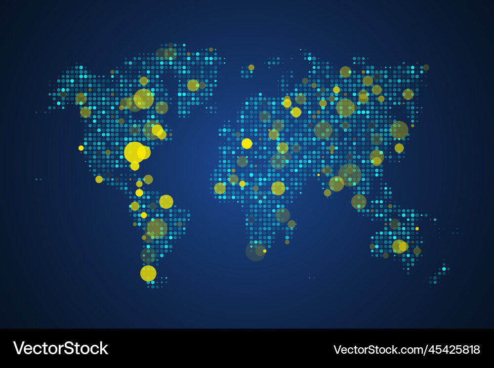 Abstract map of the spread virus Royalty Free Vector Image