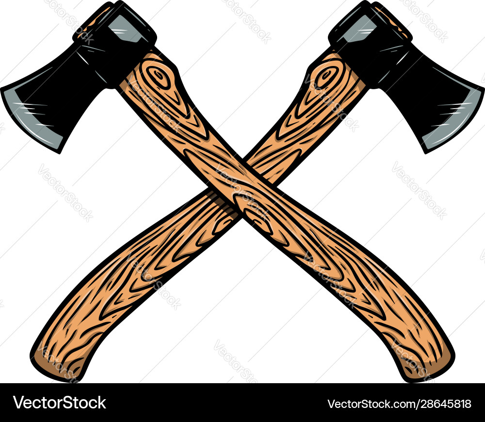 Crossed axes isolated on white background design Vector Image