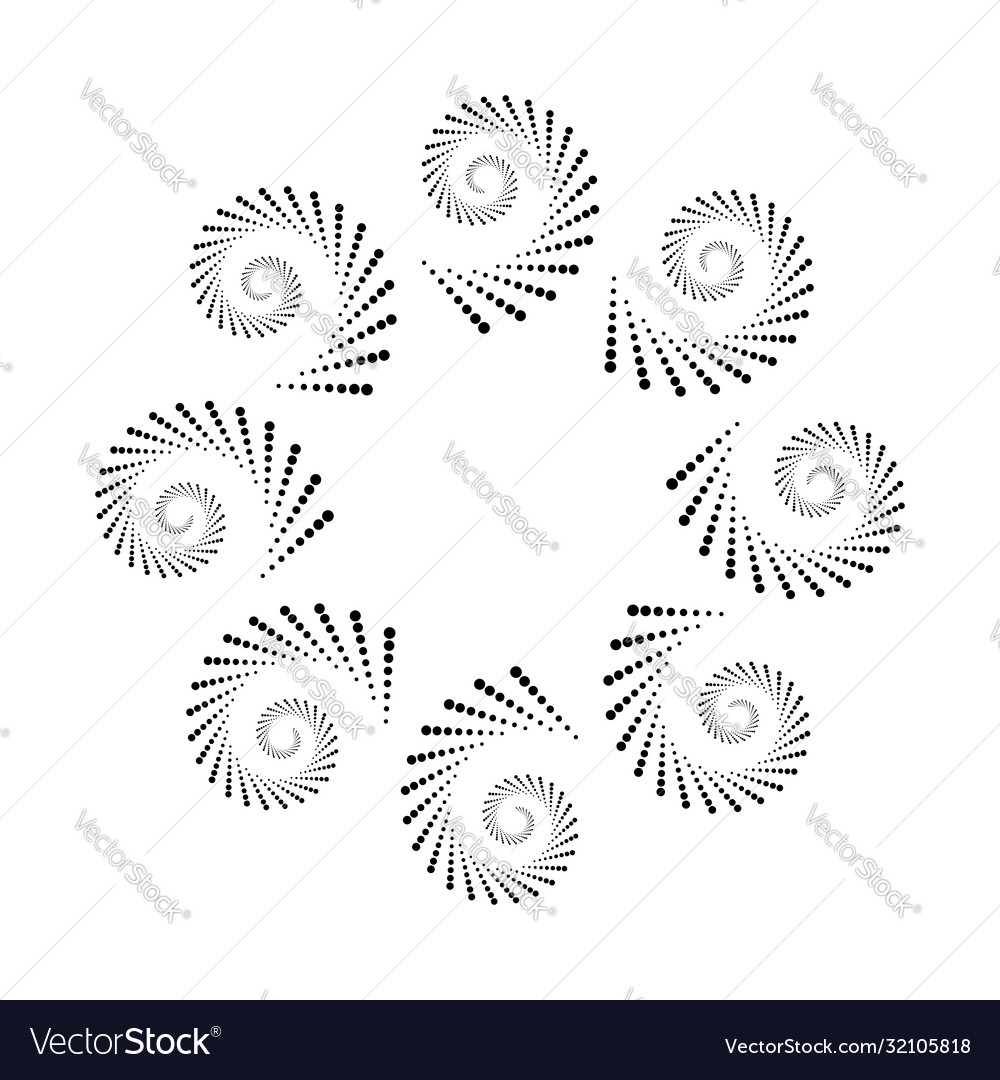 Design spiral dots backdrop Royalty Free Vector Image Design spiral dots backdrop Royalty Free Vector Image