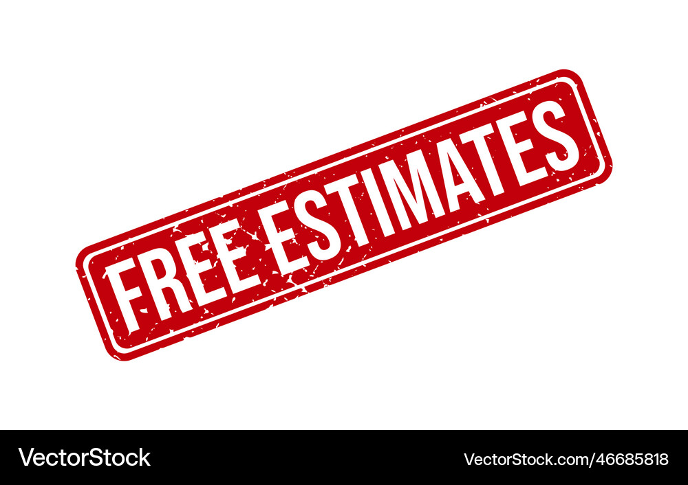 Free estimates rubber stamp seal Royalty Free Vector Image