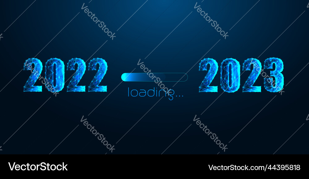 Futuristic loading from 2022 to 2023 business web Vector Image