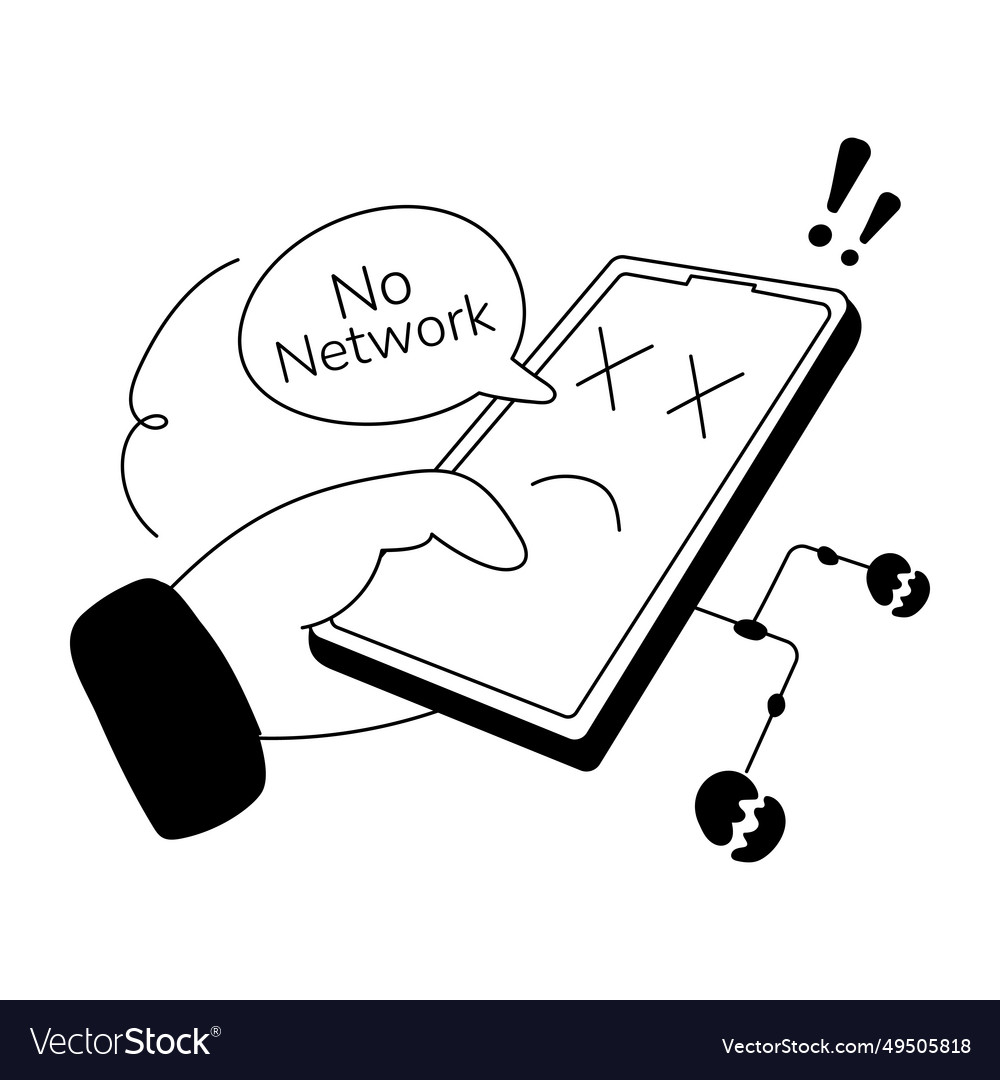 Network lost Royalty Free Vector Image - VectorStock
