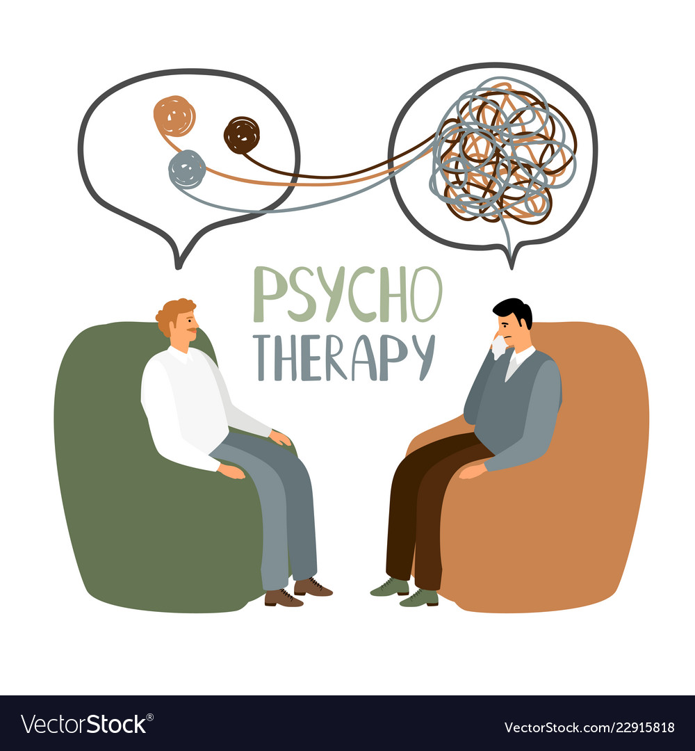 Psychotherapy treatment concept Royalty Free Vector Image Psychotherapy treatment concept Royalty Free Vector Image