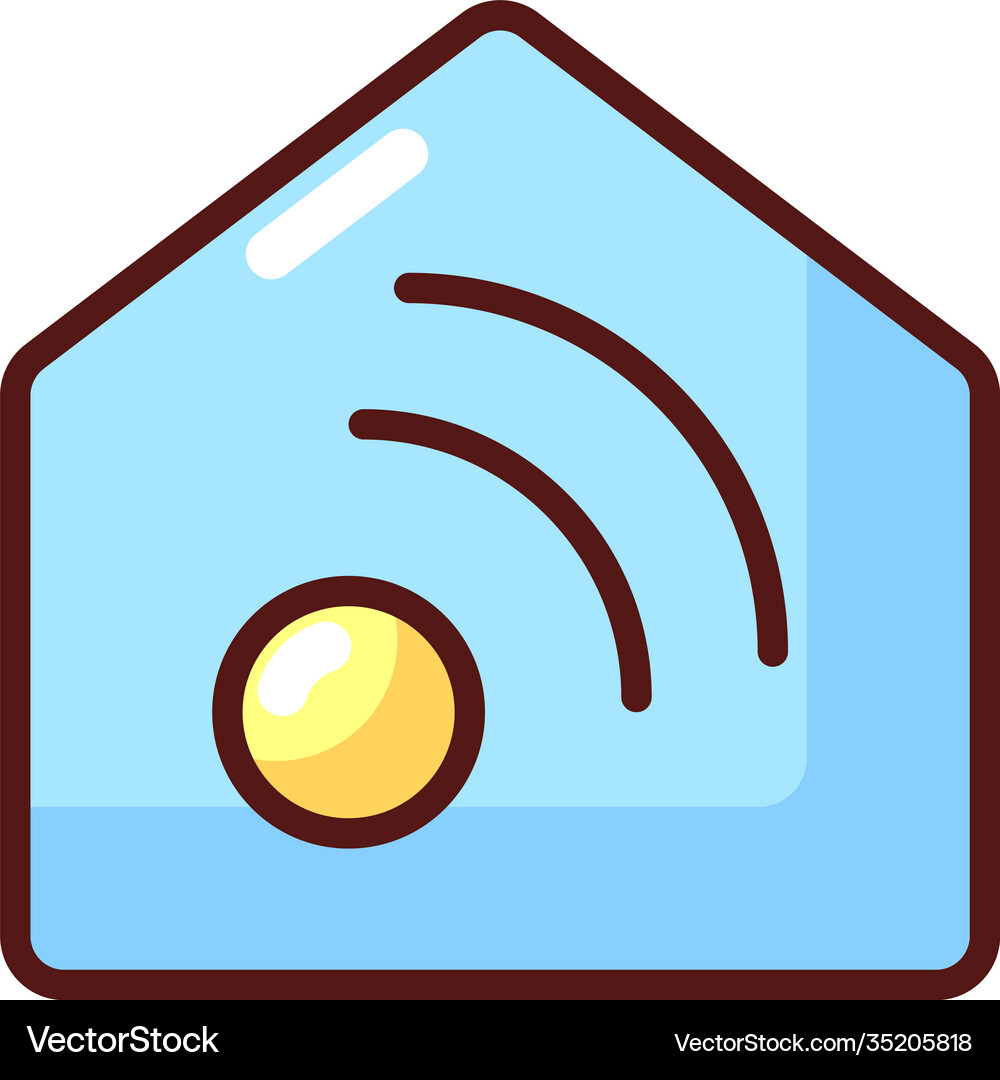 Smart home app rgb color icon Royalty Free Vector Image