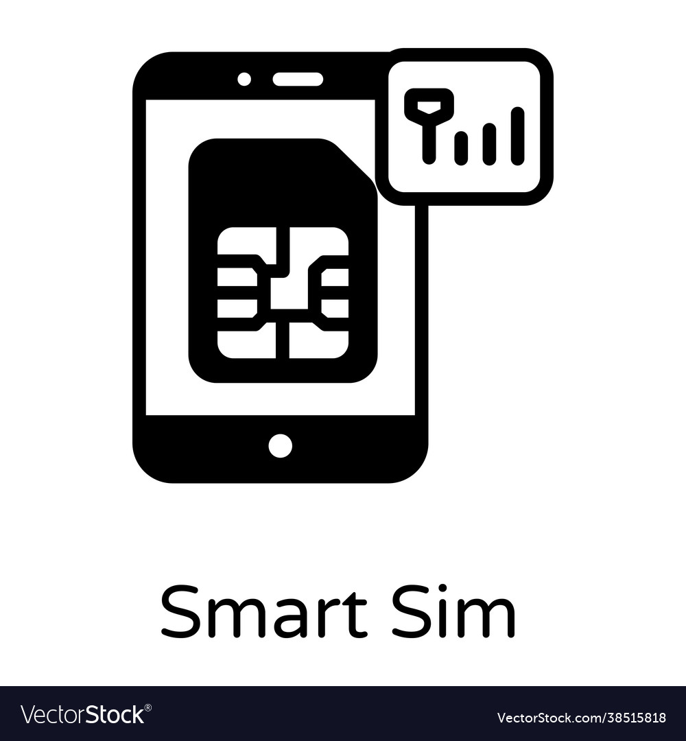 Smart sim Royalty Free Vector Image - VectorStock