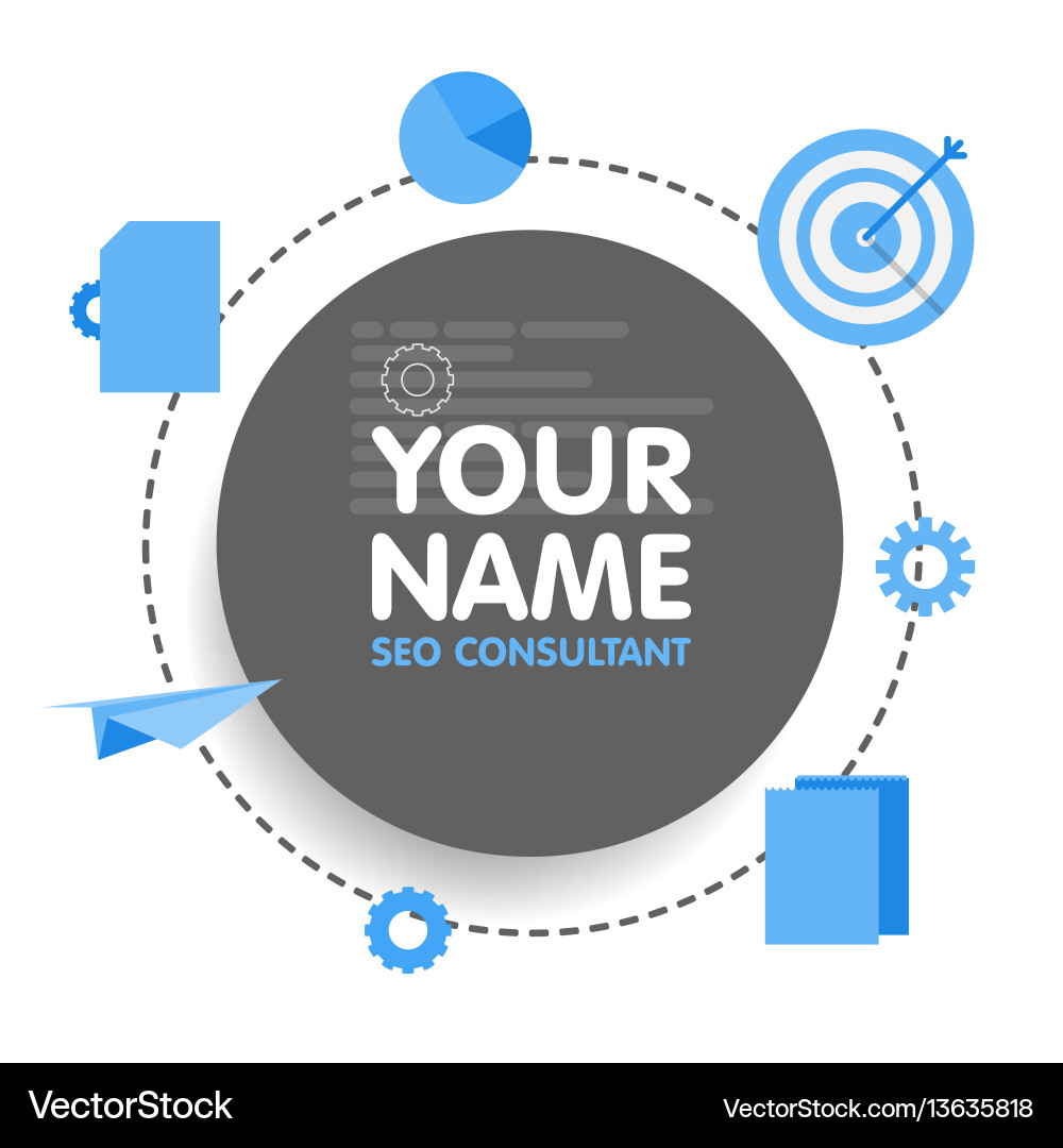 Social network seo optimization consultant avatar Vector Image