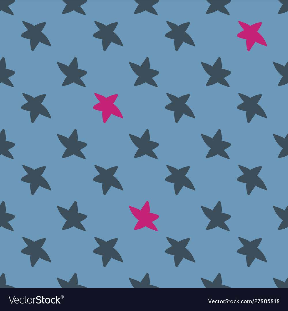Star seamless repeat pattern Royalty Free Vector Image