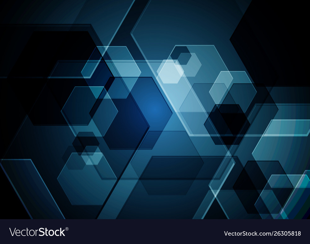 Technology abstract hexagonal background Vector Image