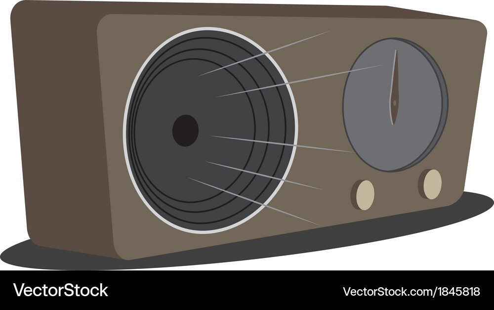 Vintage radio Royalty Free Vector Image - VectorStock