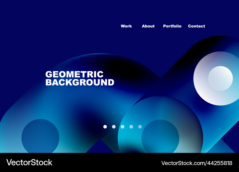 Website landing page abstract geometric background