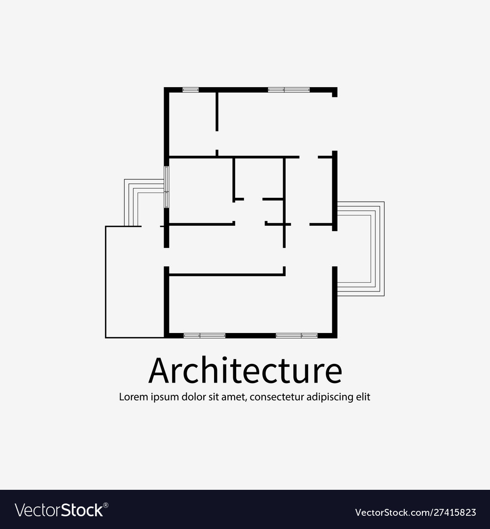 Architectural background template Royalty Free Vector Image