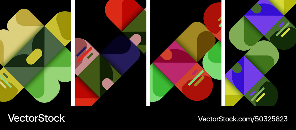 Balance movement geometric backgrounds poster Vector Image