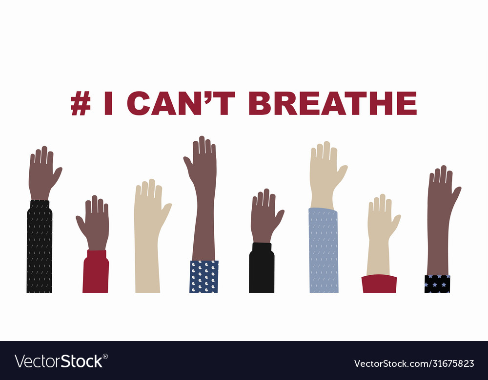 Black lives matter and i cant breaconcept Vector Image