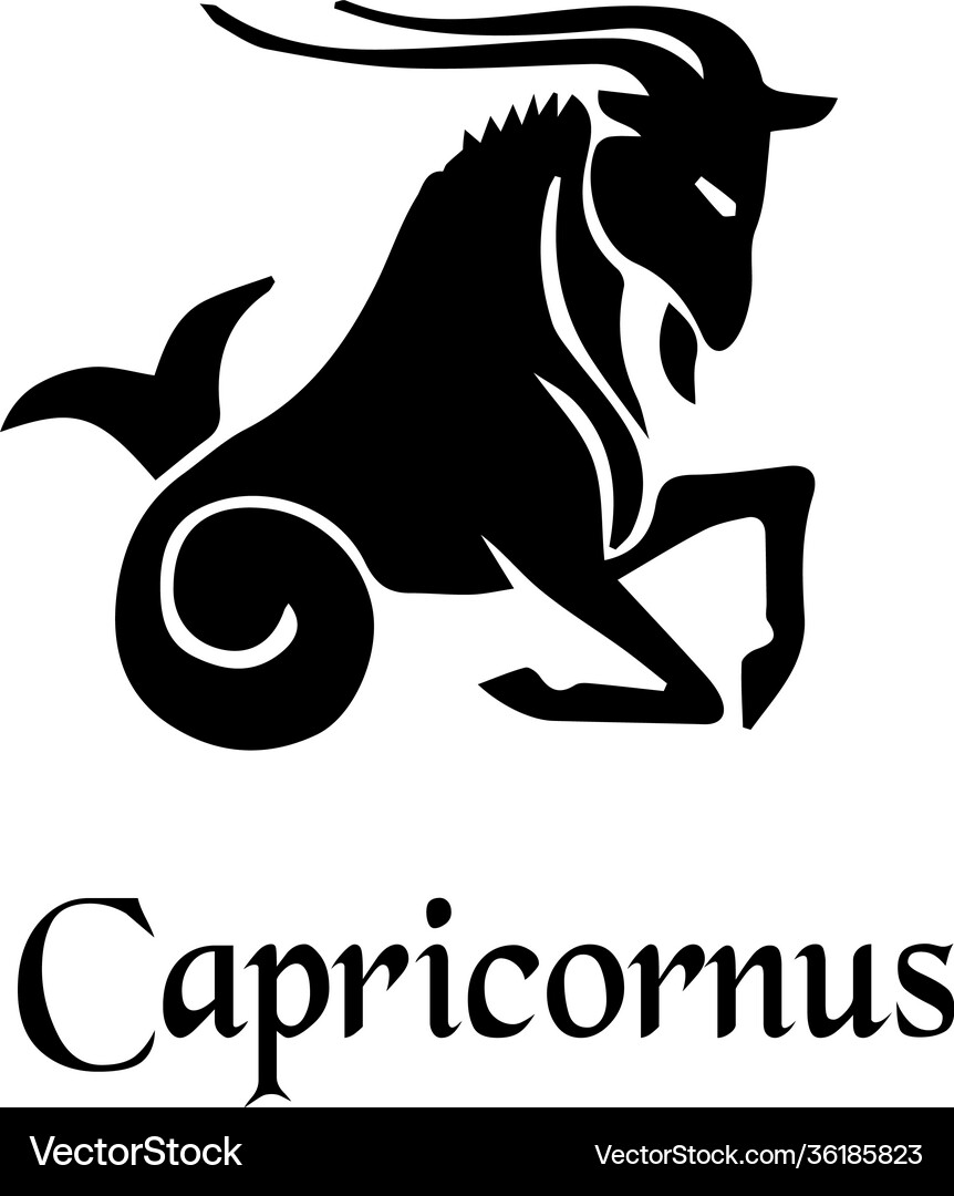 Capricornus zodiac symbol Royalty Free Vector Image