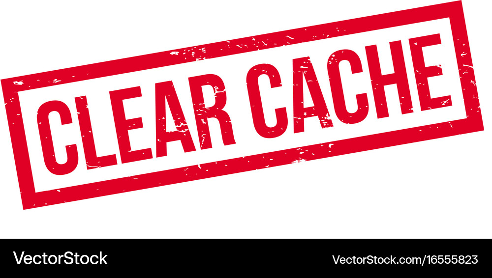 Clear cache rubber stamp Royalty Free Vector Image