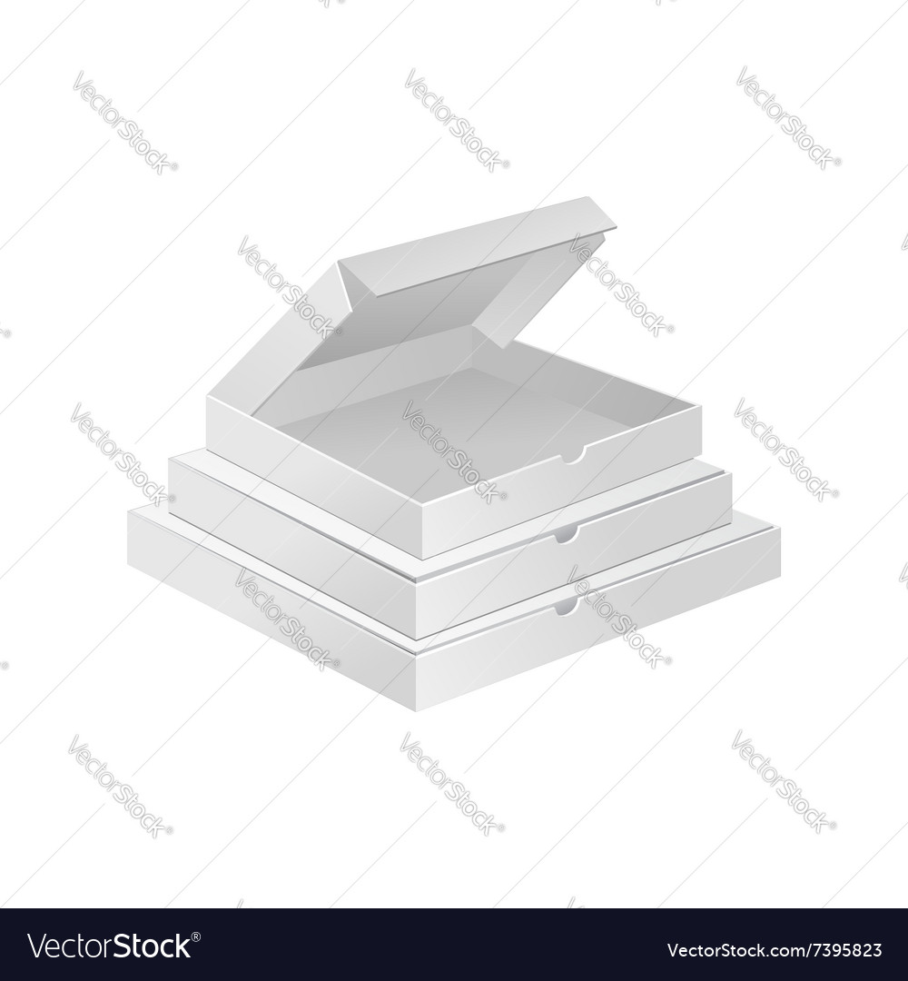 Empty white small boxes realistic Royalty Free Vector Image