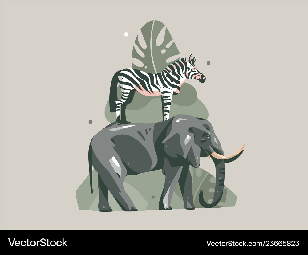 Hand drawn abstract cartoon modern graphic Vector Image