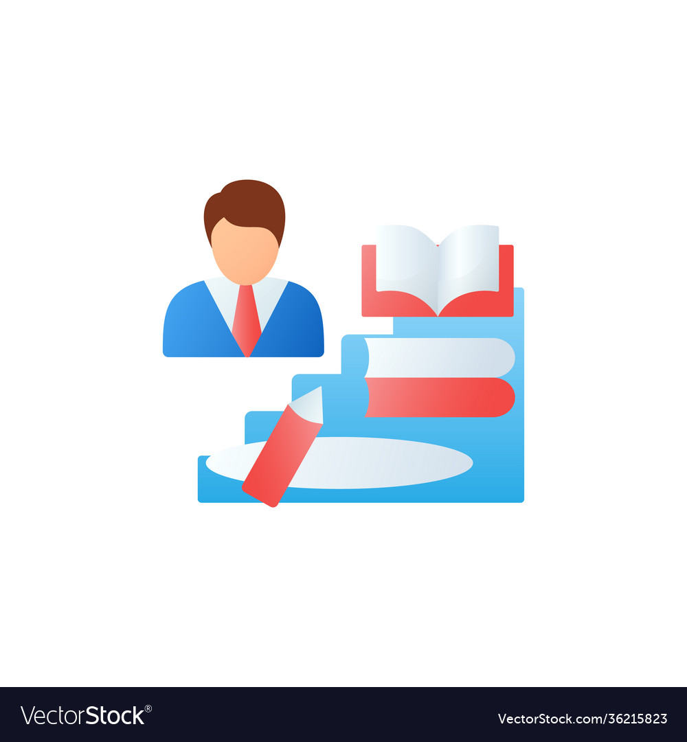 Learning zone flat icon Royalty Free Vector Image