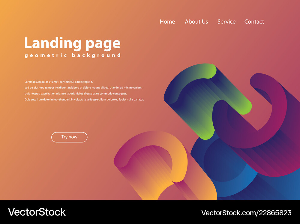 Modern trendy landing page and background Vector Image